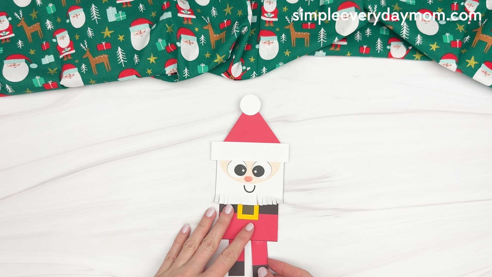 Santa Shape Craft for Kids [Free Printable Template]
