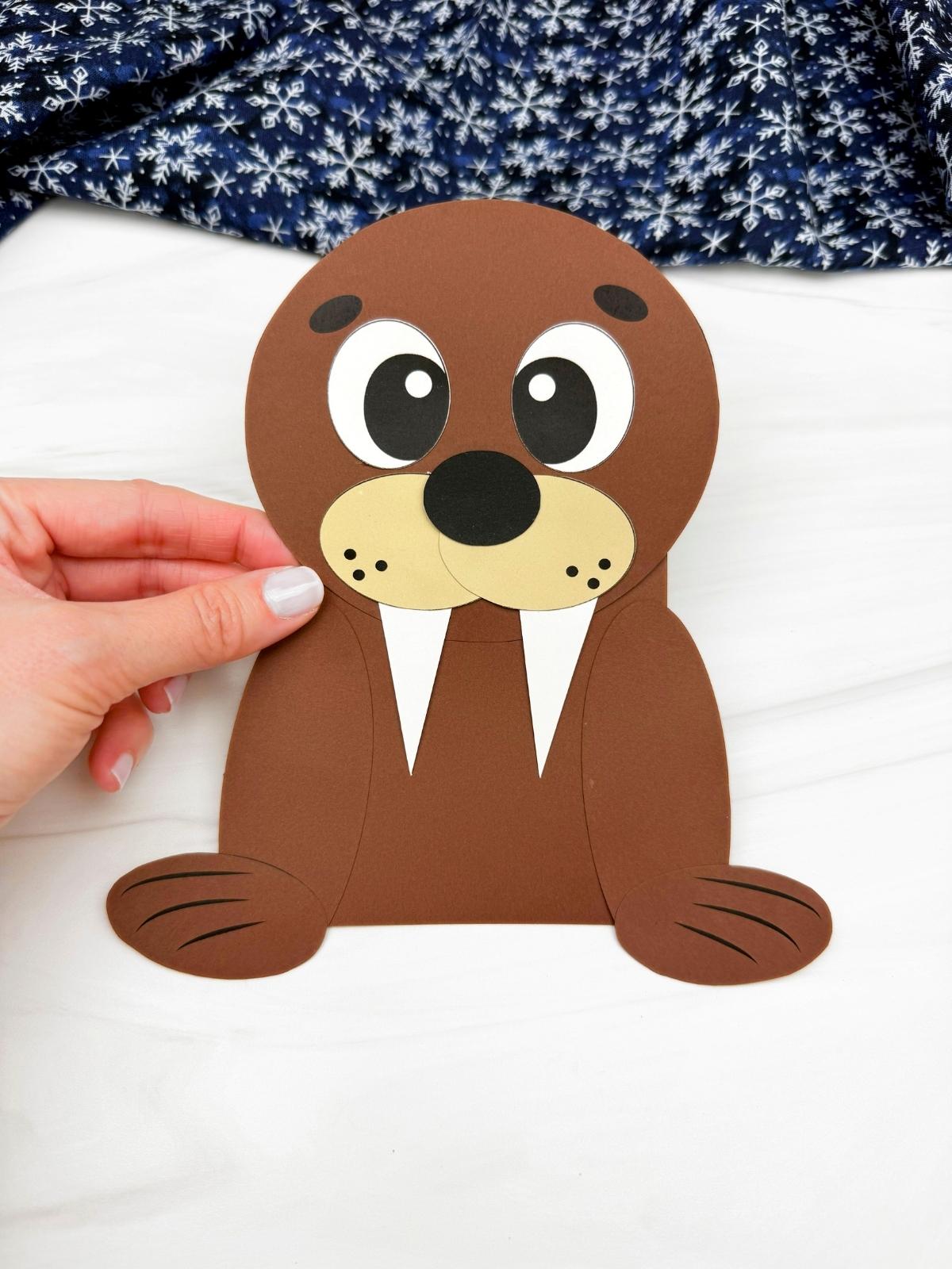 Walrus Shape Craft for Kids [Free PDF Template]
