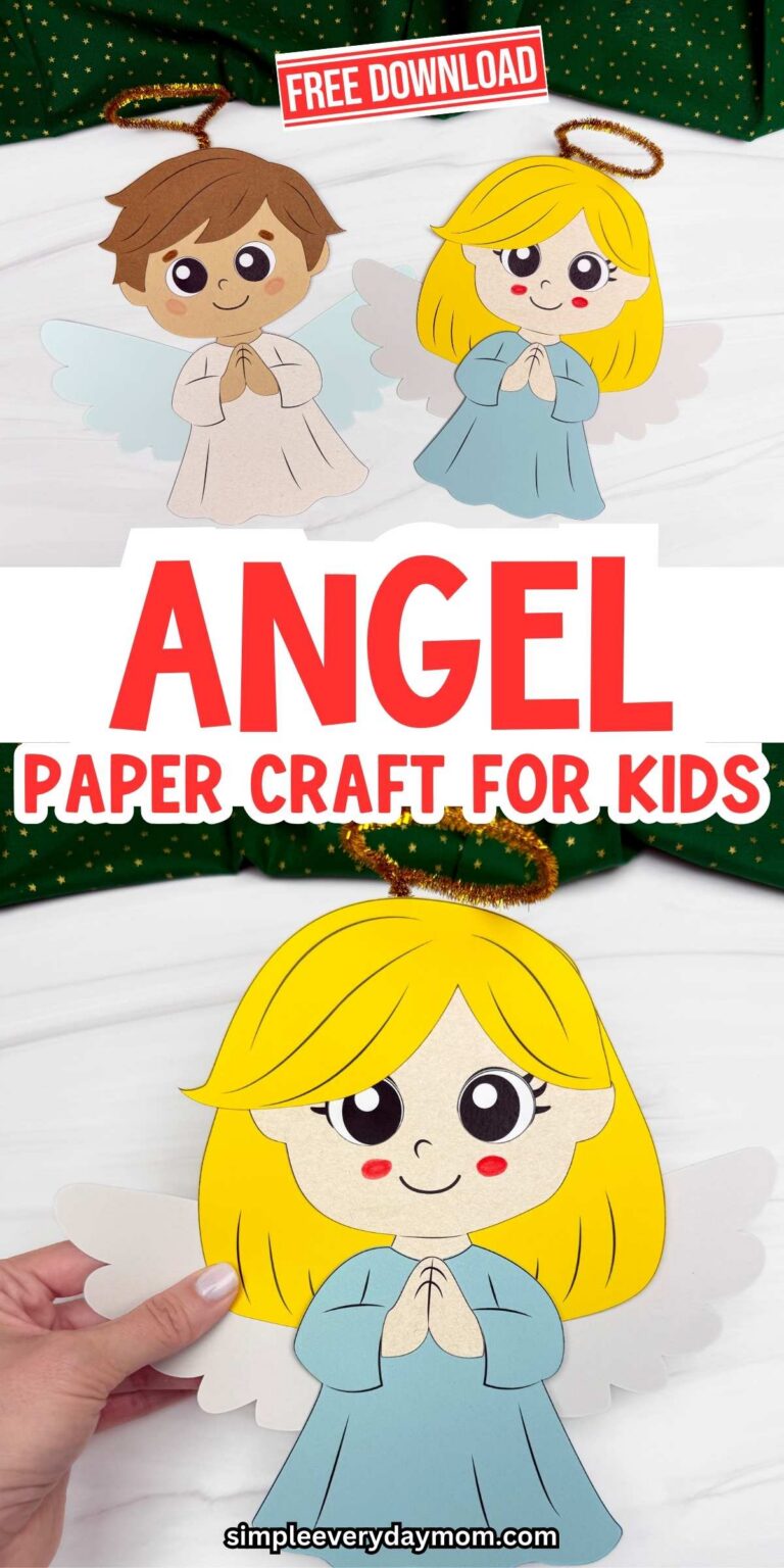 Cutest Angel Craft for Kids [Free Printable Template]