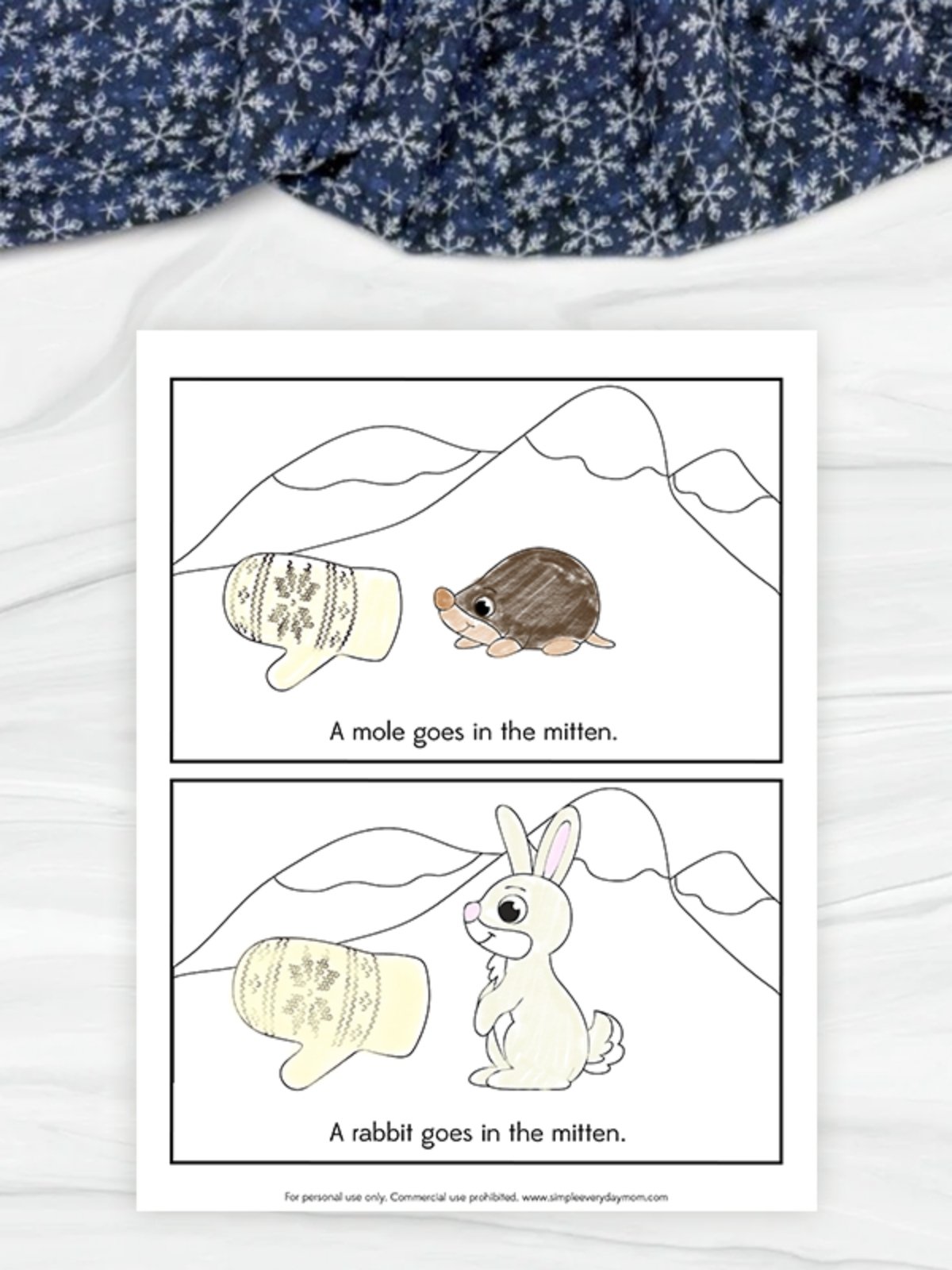 Free Printable The Mitten Book Activities
