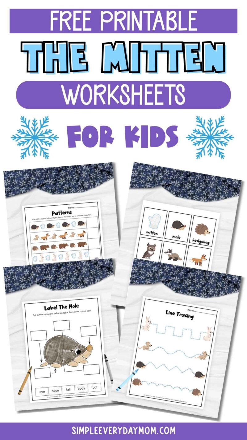 Free Printable The Mitten Book Activities
