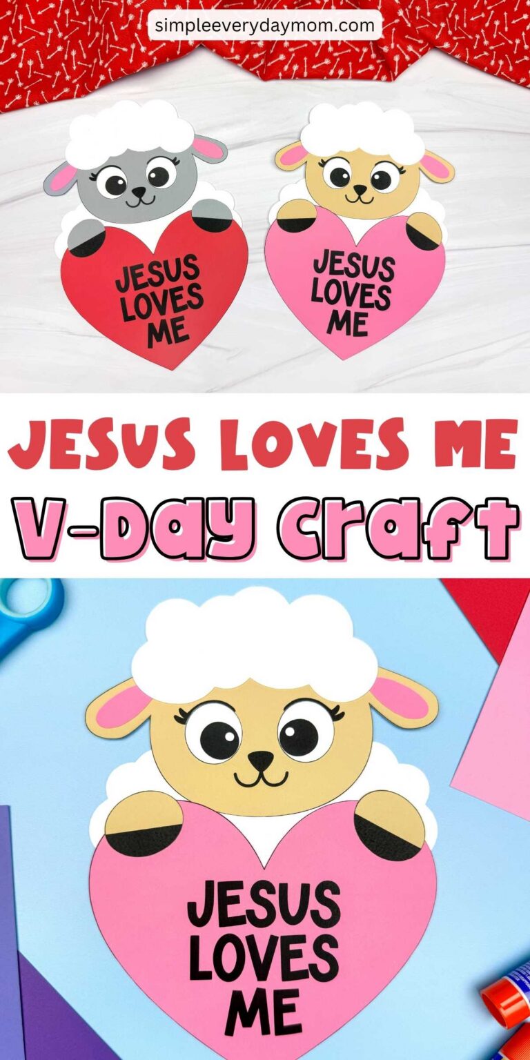 Jesus Loves Me Valentine Craft for Kids [Free PDF Template]