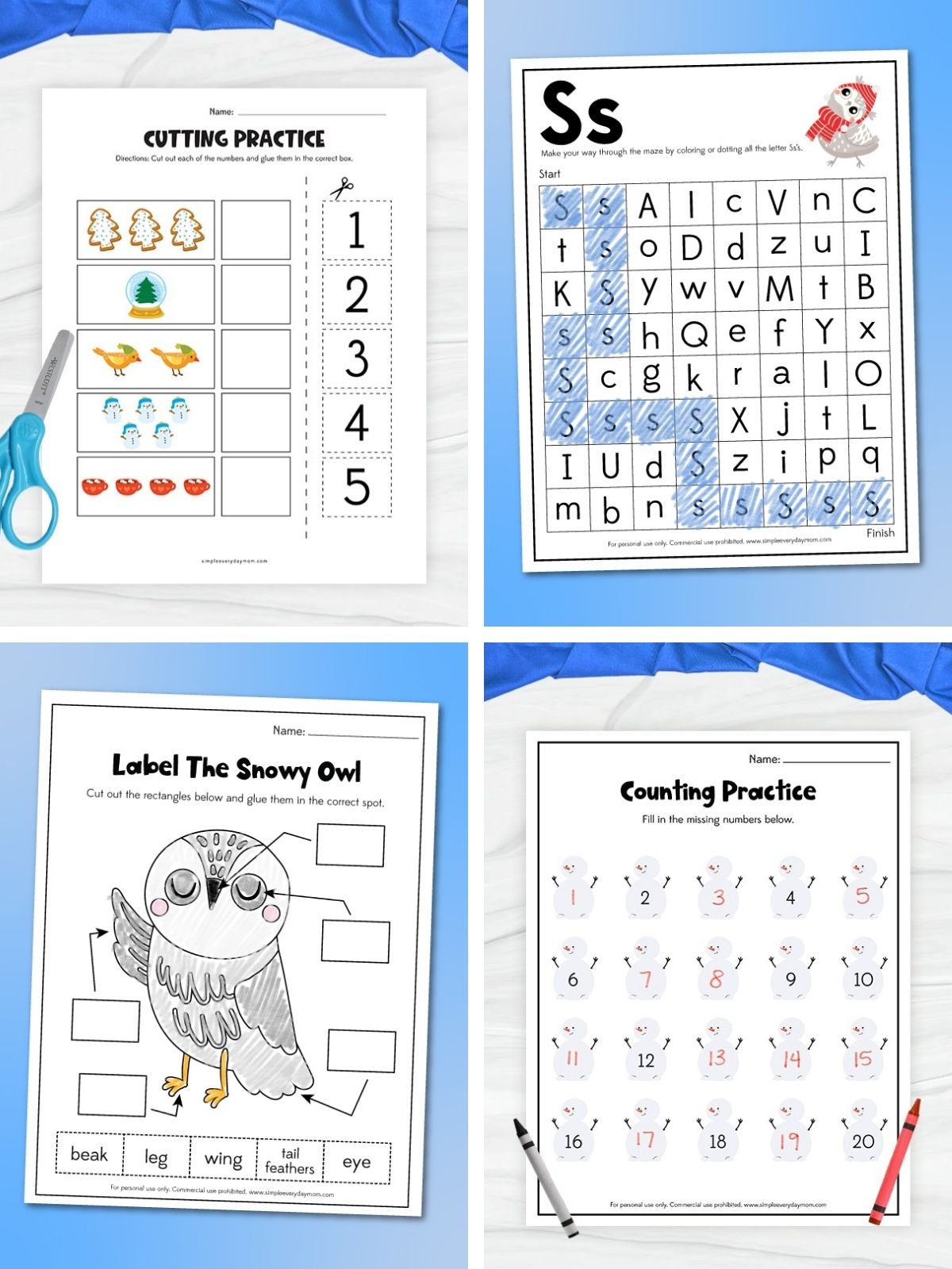 Popcorn Snowman Disguise Craft for Kids [Free PDF Template]