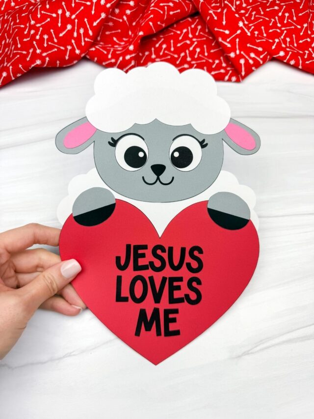 Jesus Loves Me Valentine Craft for Kids [Free PDF Template]