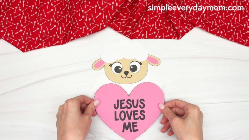 Jesus Loves Me Valentine Craft for Kids [Free PDF Template]