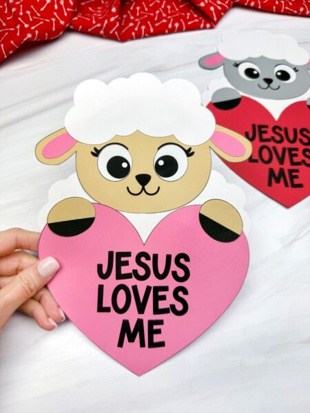 Jesus Loves Me Valentine Craft for Kids [Free PDF Template]