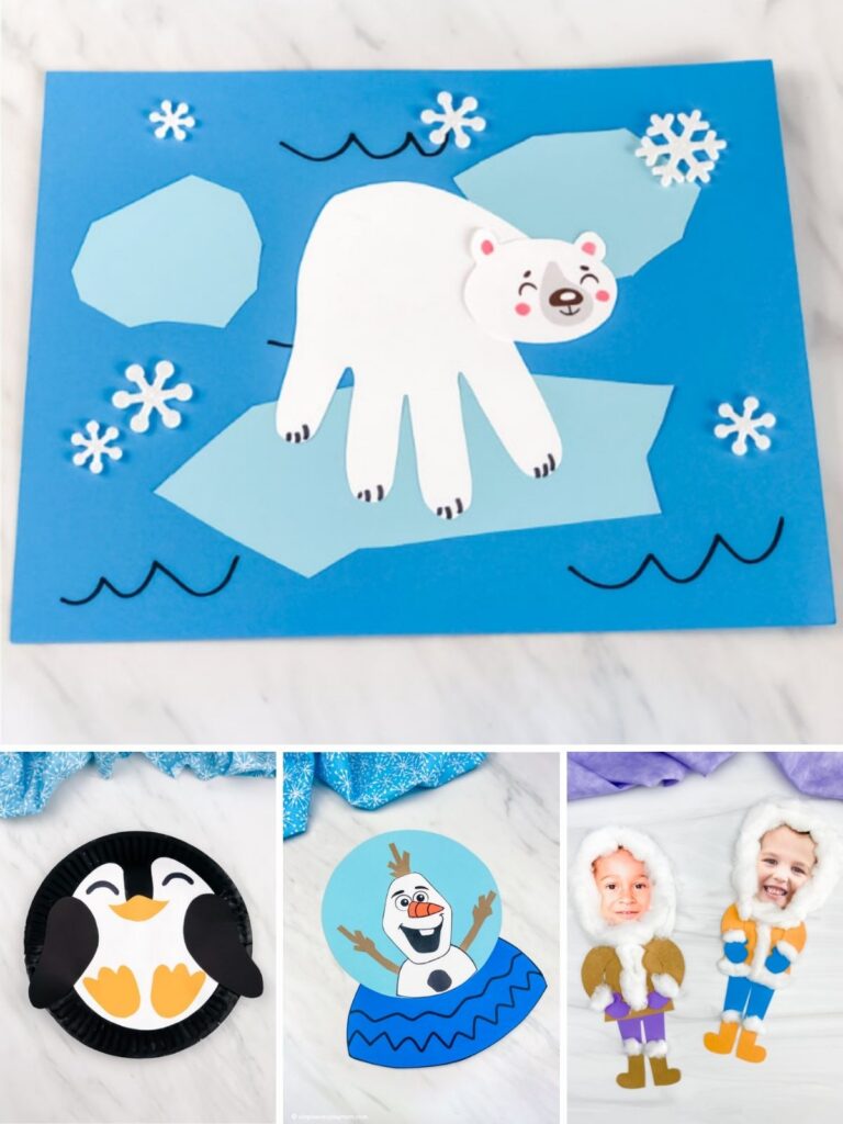 100+ Easy Winter Crafts for Kids with Free Printable Templates