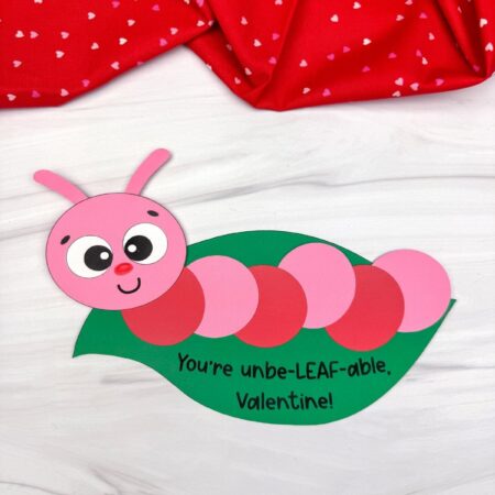 Valentine Caterpillar Craft for Kids [Free PDF Template]