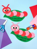 Valentine Caterpillar Craft for Kids [Free PDF Template]