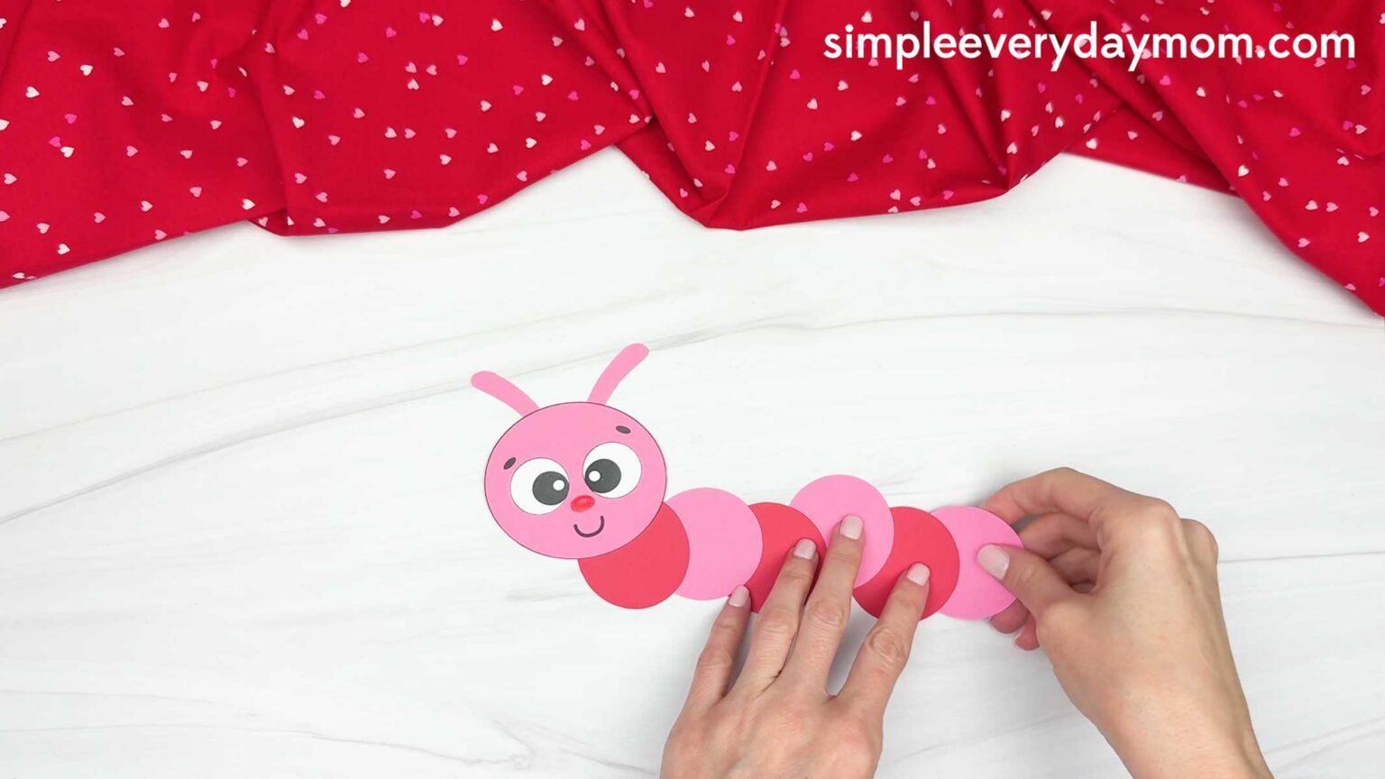 Valentine Caterpillar Craft for Kids [Free PDF Template]