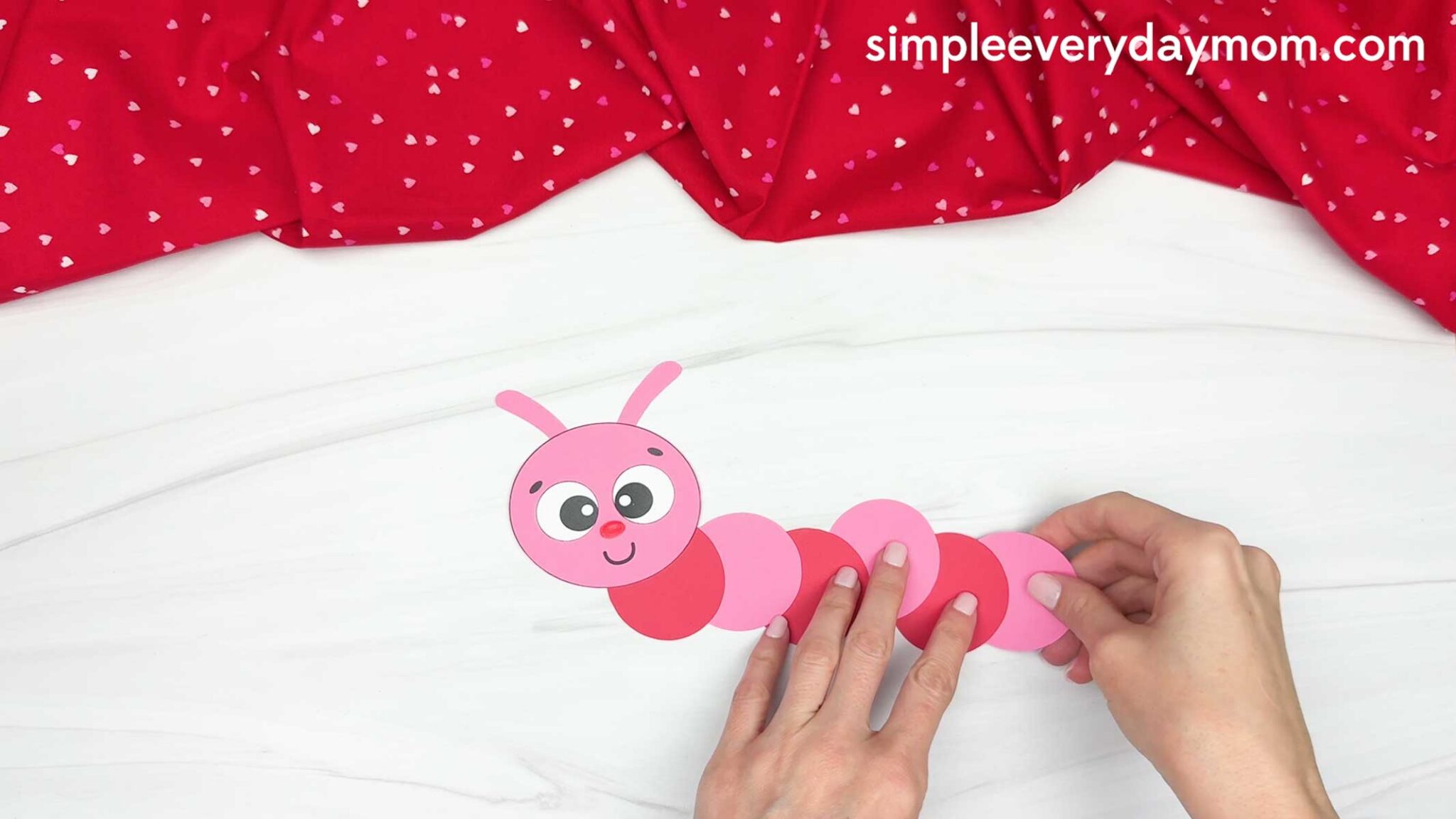 Valentine Caterpillar Craft for Kids [Free PDF Template]