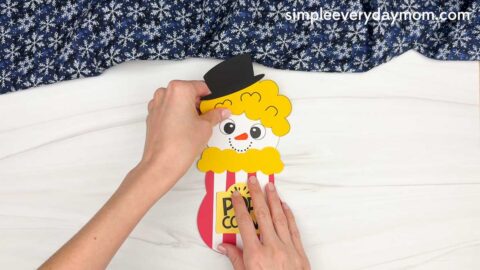 Popcorn Snowman Disguise Craft for Kids [Free PDF Template]