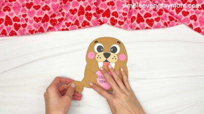 Walrus Valentine Craft for Kids [Free Printable Template]