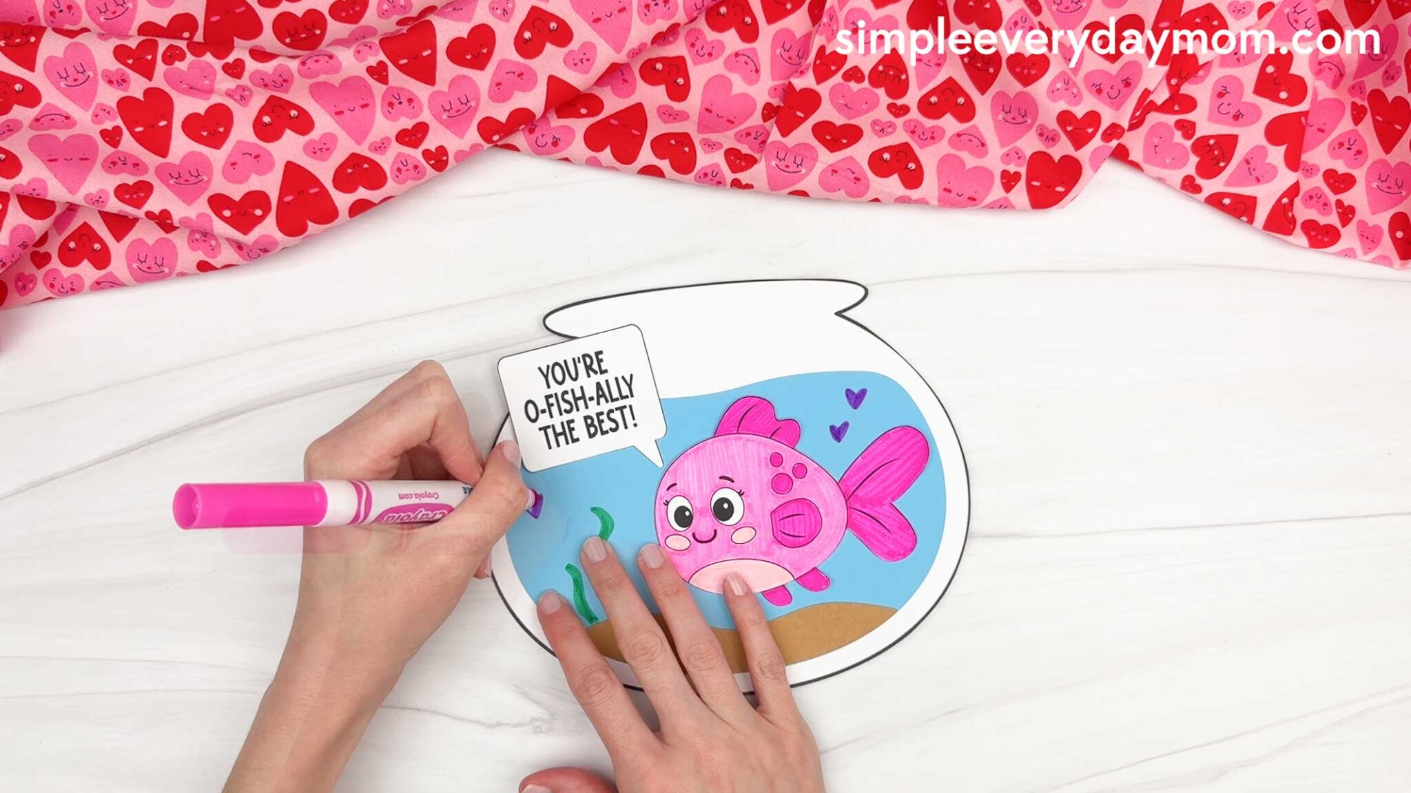Valentine Fish Craft for Kids [Free Printable Template]