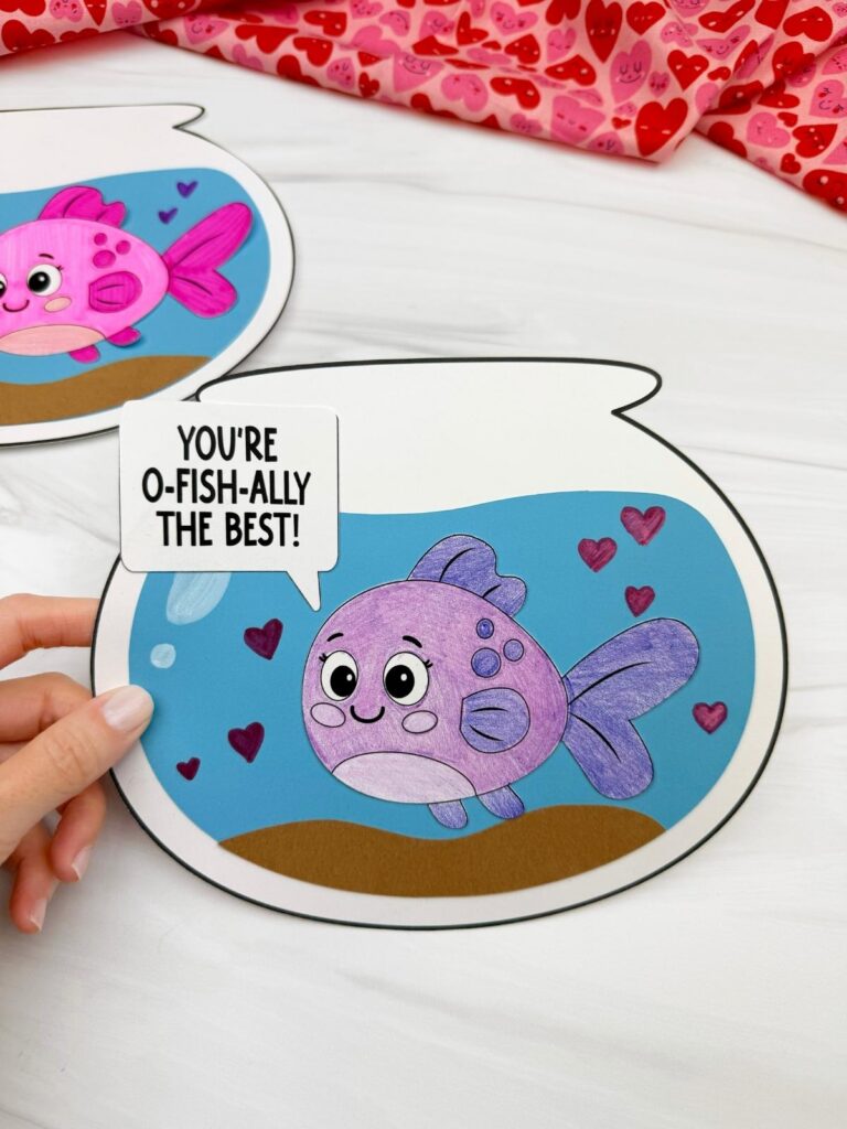 Valentine Fish Craft for Kids [Free Printable Template]