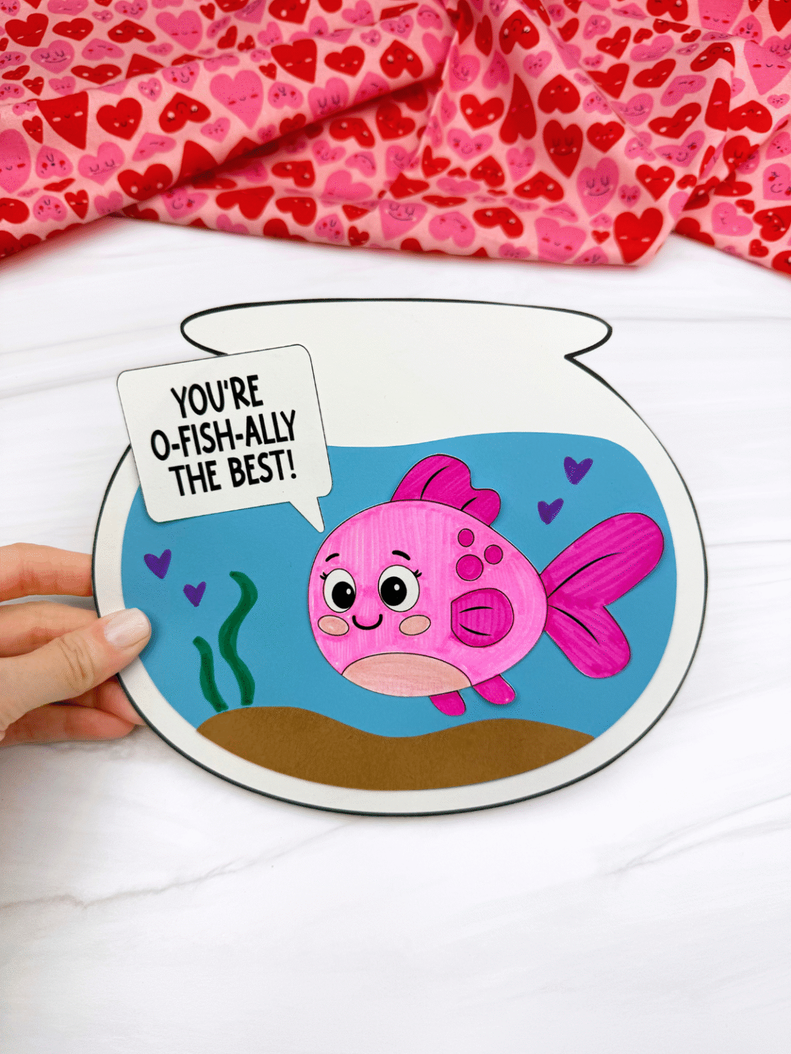 Valentine Fish Craft for Kids [Free Printable Template]