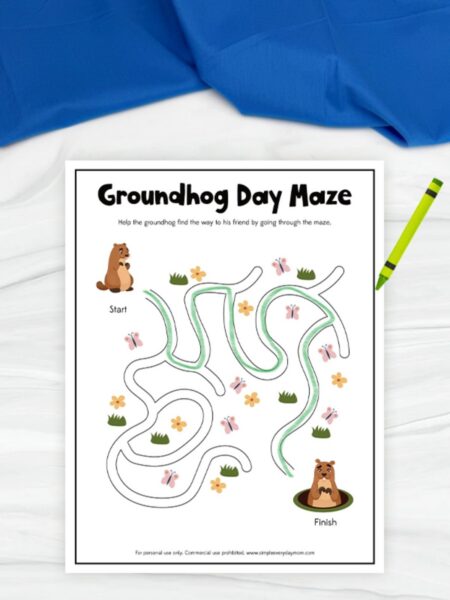 Free Printable Groundhog Day Mazes For Preschoolers