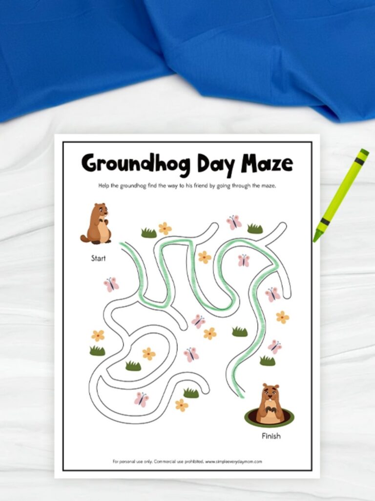 Free Printable Groundhog Day Mazes For Preschoolers