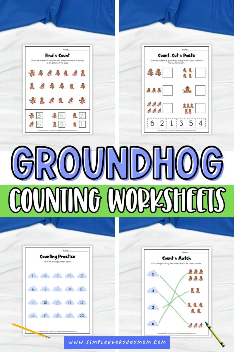 Free Groundhog Day Counting Practice Worksheets For Kindergarten