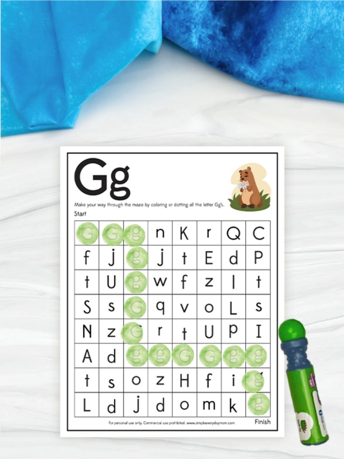 Free Printable Groundhog Letter Mazes For Kids