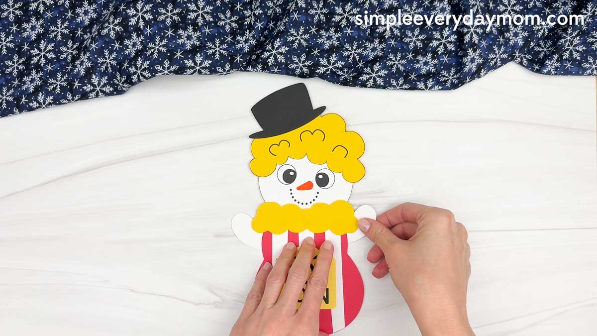 Popcorn Snowman Disguise Craft for Kids [Free PDF Template]