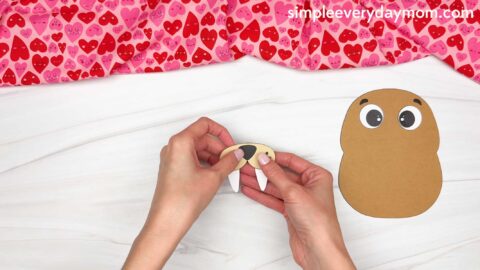 Walrus Valentine Craft for Kids [Free Printable Template]
