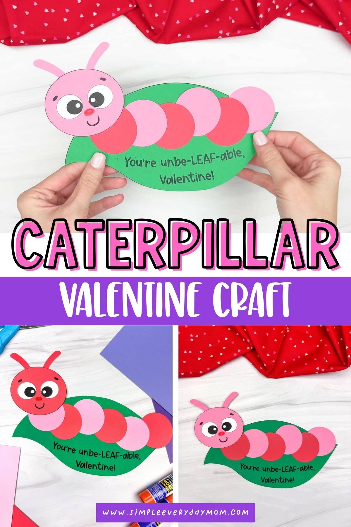 Valentine Caterpillar Craft for Kids [Free PDF Template]