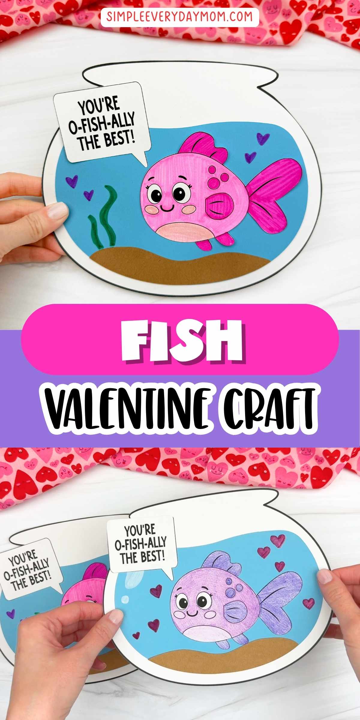 Valentine Fish Craft for Kids [Free Printable Template]