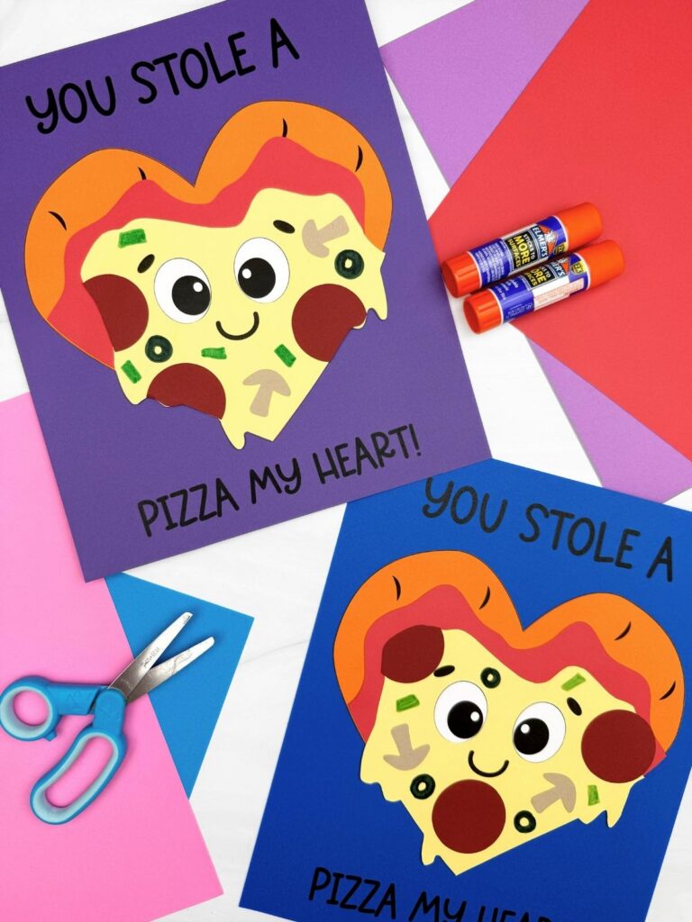Valentine Pizza Craft for Kids [Free PDF Template]