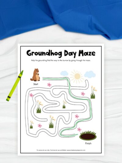 Free Printable Groundhog Day Mazes For Preschoolers