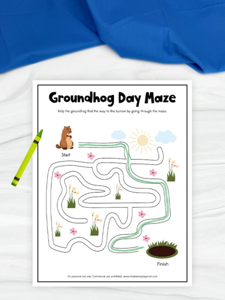 Free Printable Groundhog Day Mazes For Preschoolers