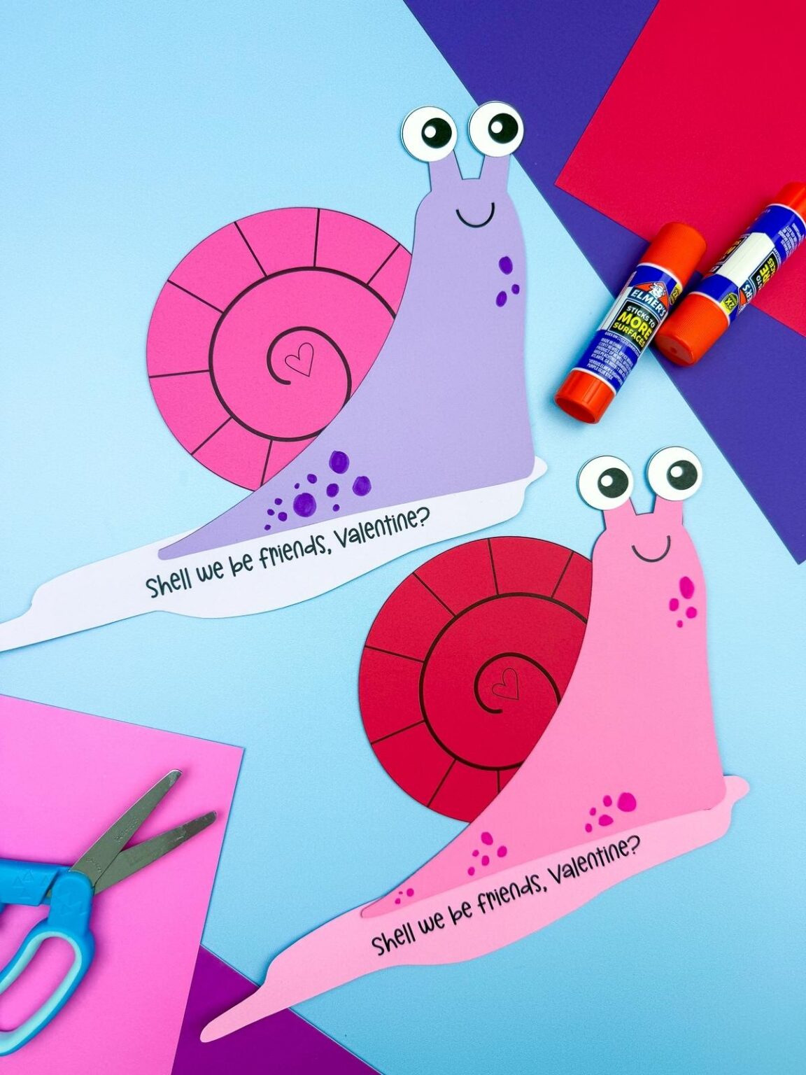 Valentine Snail Craft for Kids [Free Printable Template]