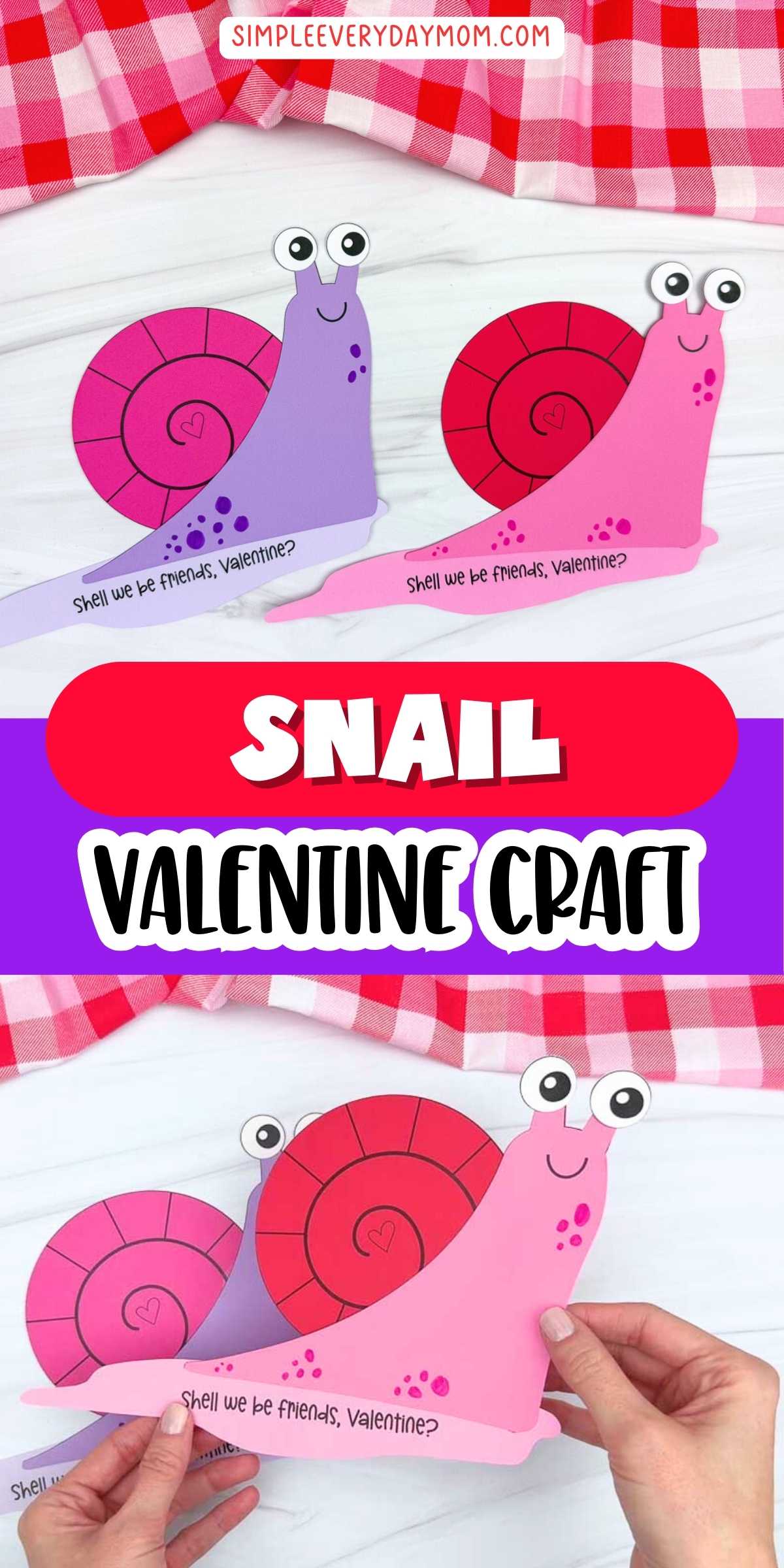 Valentine Snail Craft for Kids [Free Printable Template]