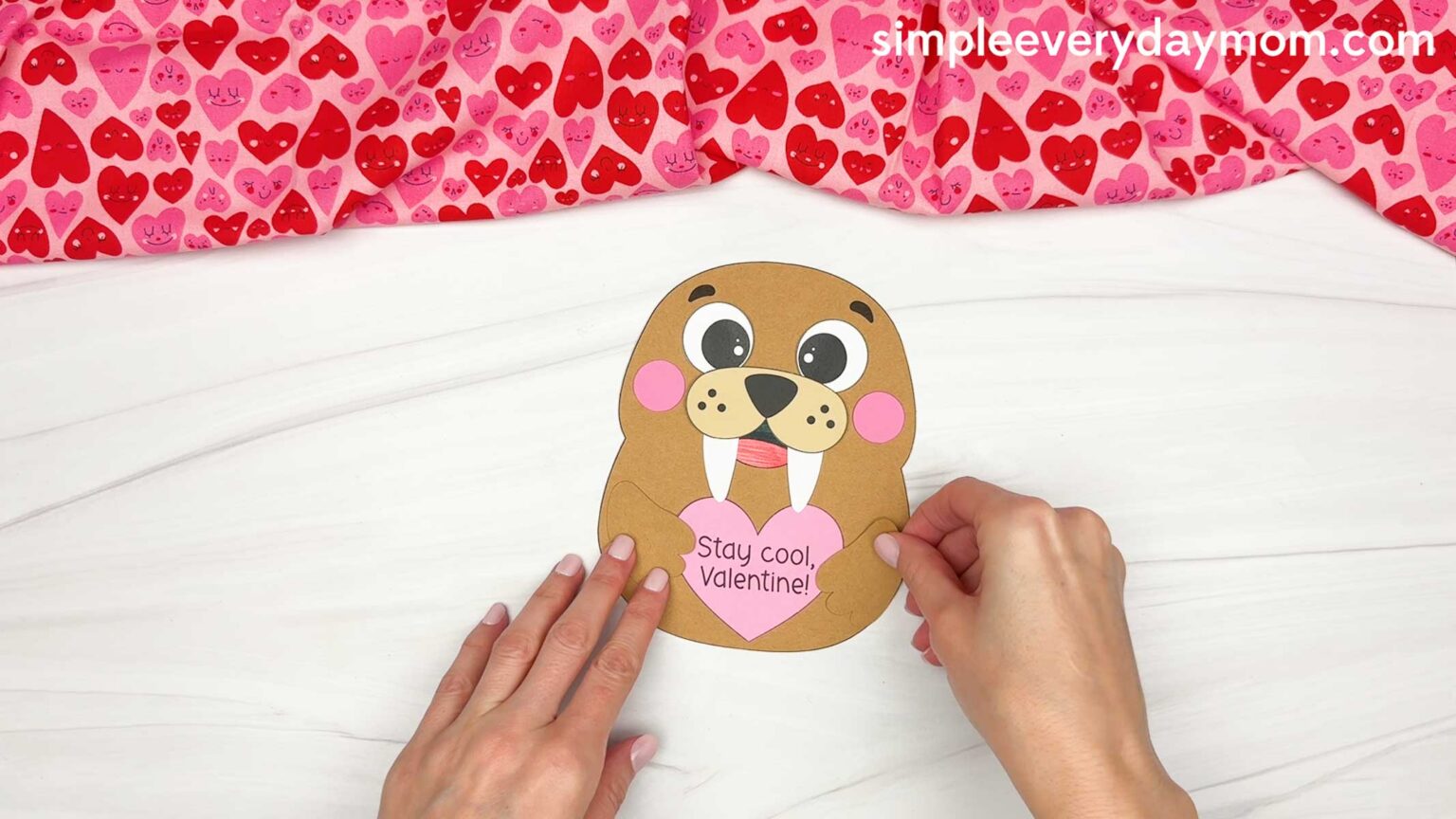 Walrus Valentine Craft for Kids [Free Printable Template]