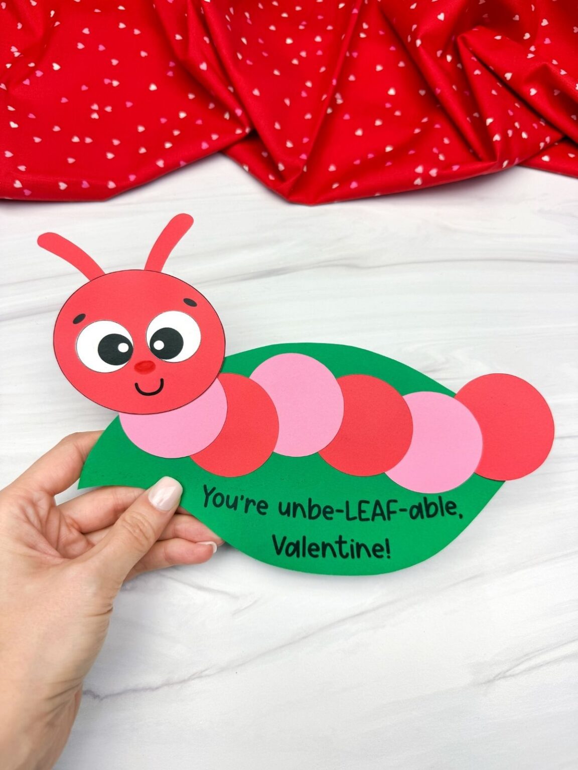 Valentine Caterpillar Craft for Kids [Free PDF Template]