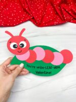 Valentine Caterpillar Craft for Kids [Free PDF Template]