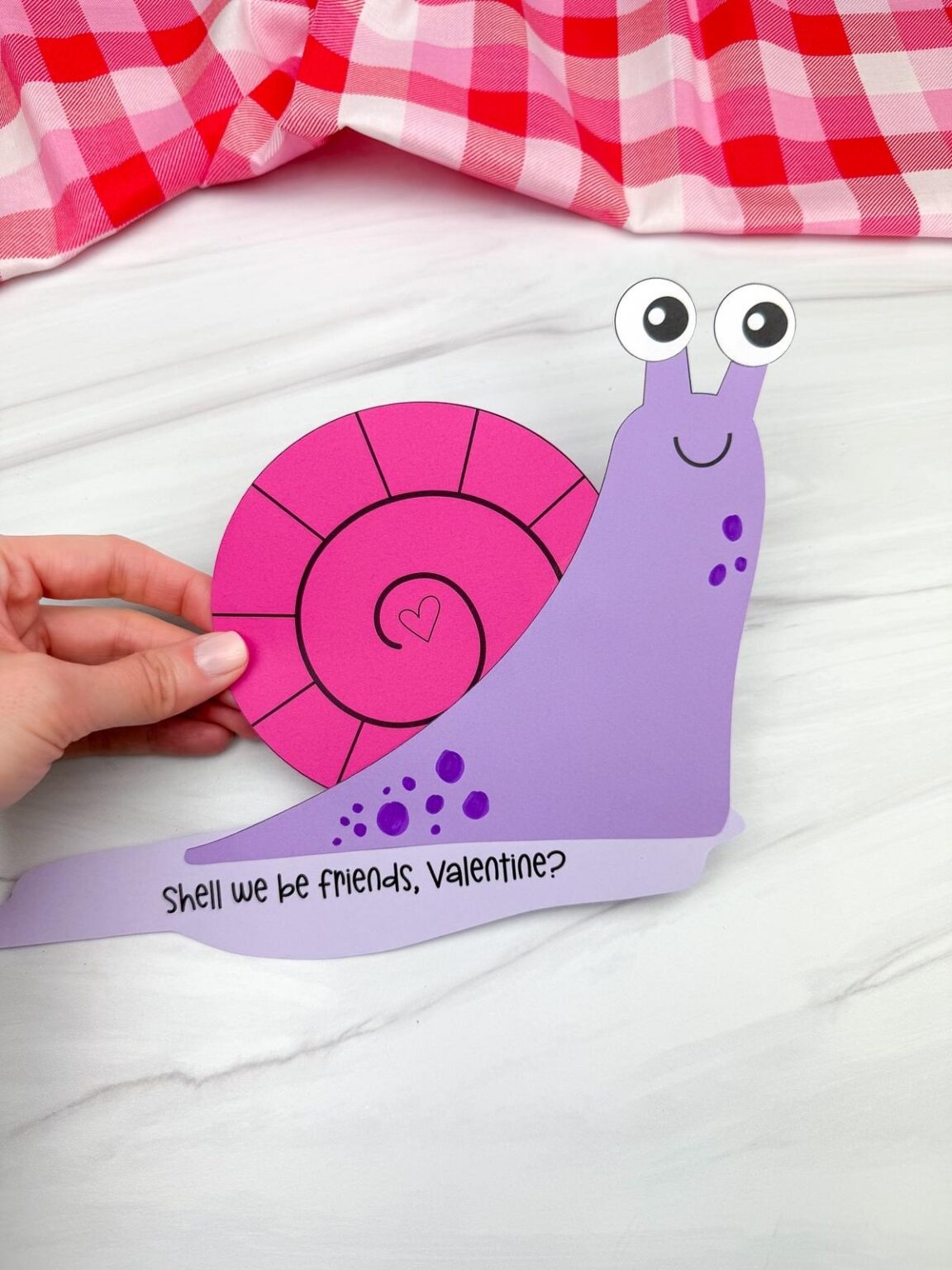 Valentine Snail Craft for Kids [Free Printable Template]