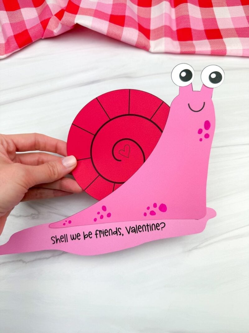 Valentine Snail Craft for Kids [Free Printable Template]