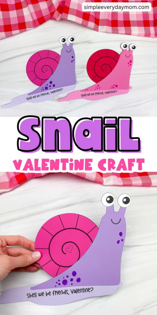 Valentine Snail Craft for Kids [Free Printable Template]