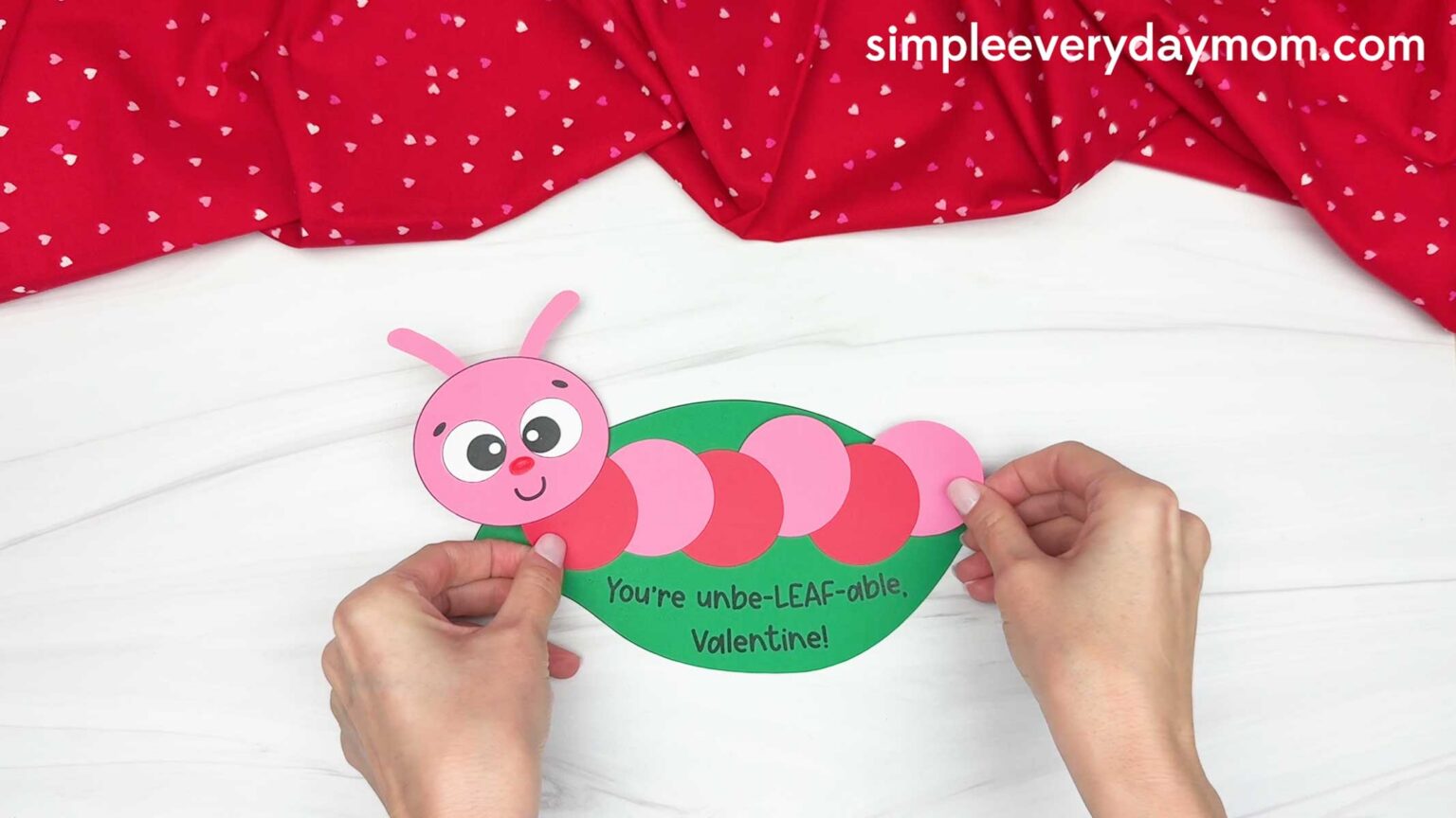 Valentine Caterpillar Craft for Kids [Free PDF Template]