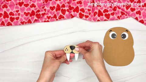 Walrus Valentine Craft for Kids [Free Printable Template]
