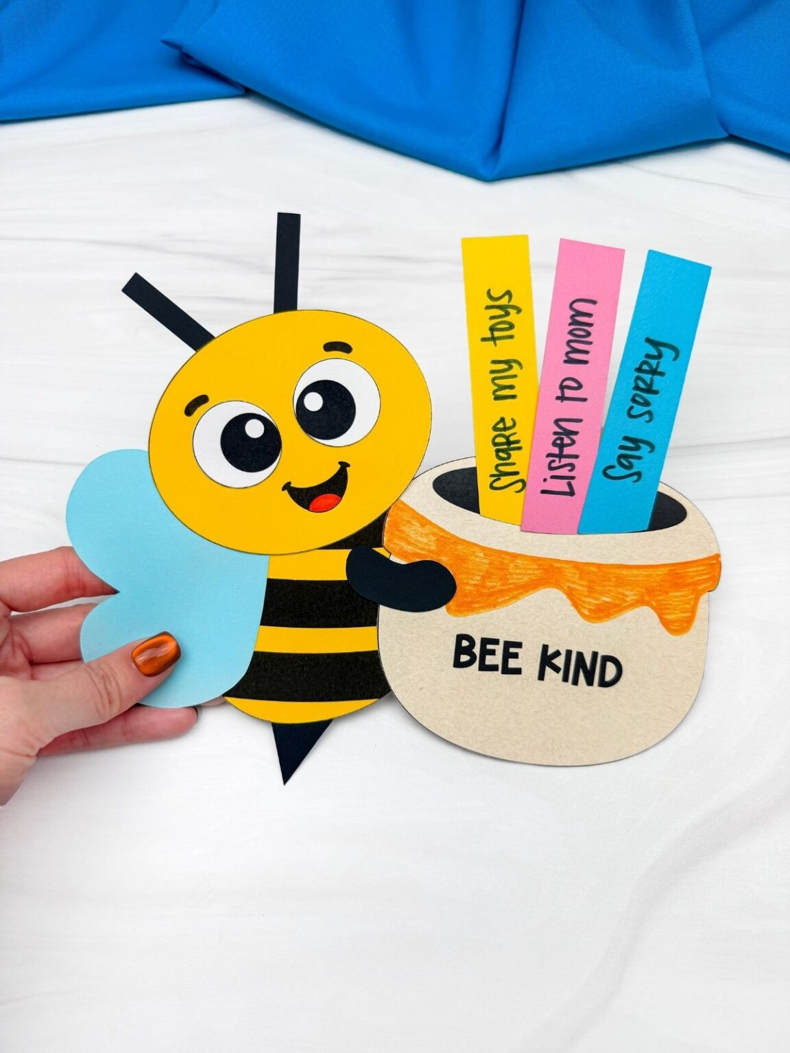 Bee Kind Craft for Kids [Free PDF Template]