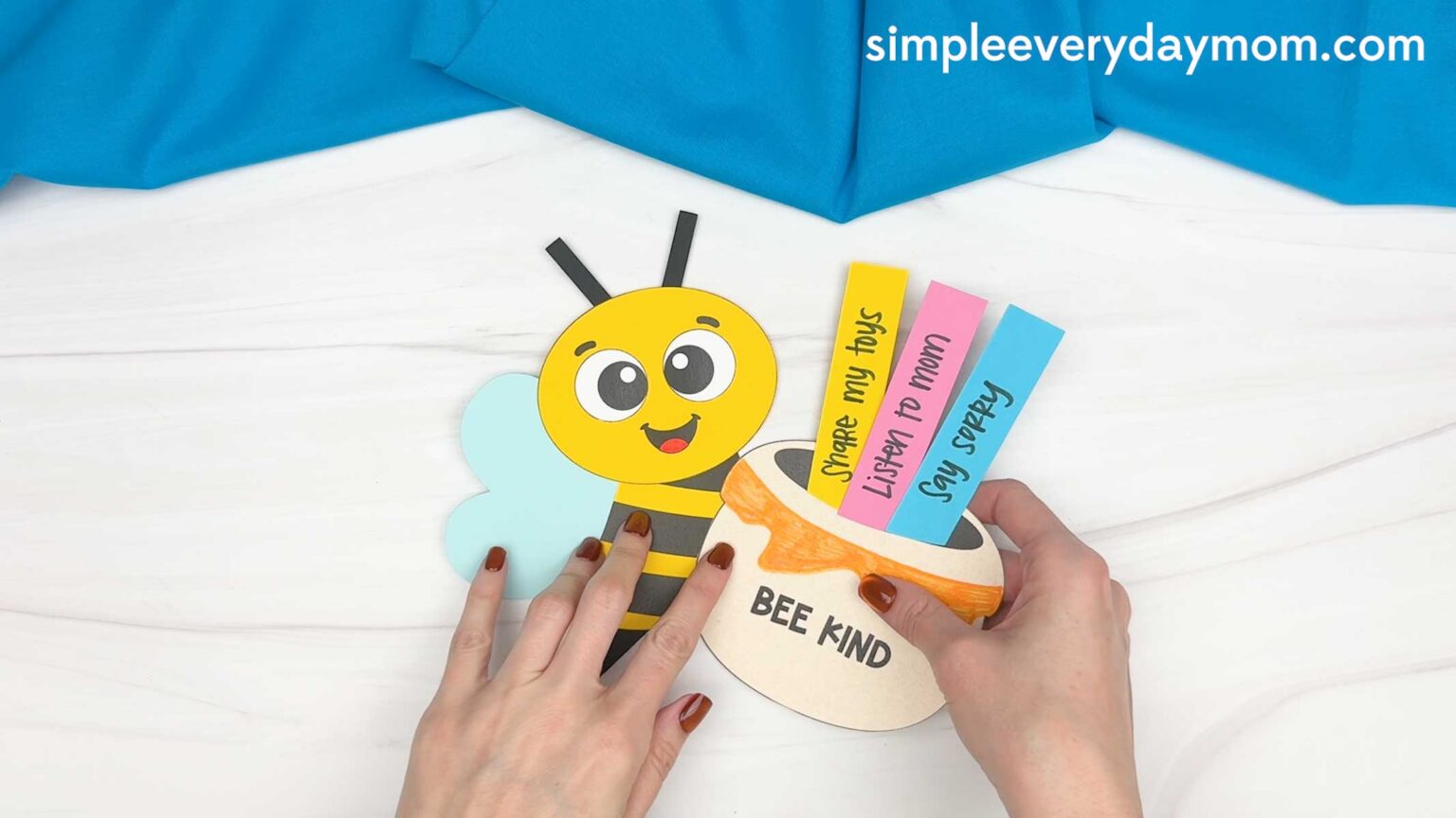 Bee Kind Craft for Kids [Free PDF Template]