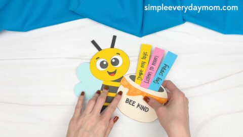 Bee Kind Craft for Kids [Free PDF Template]