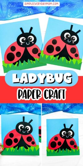 Ladybug Paper Craft for Kids [Free PDF Template]