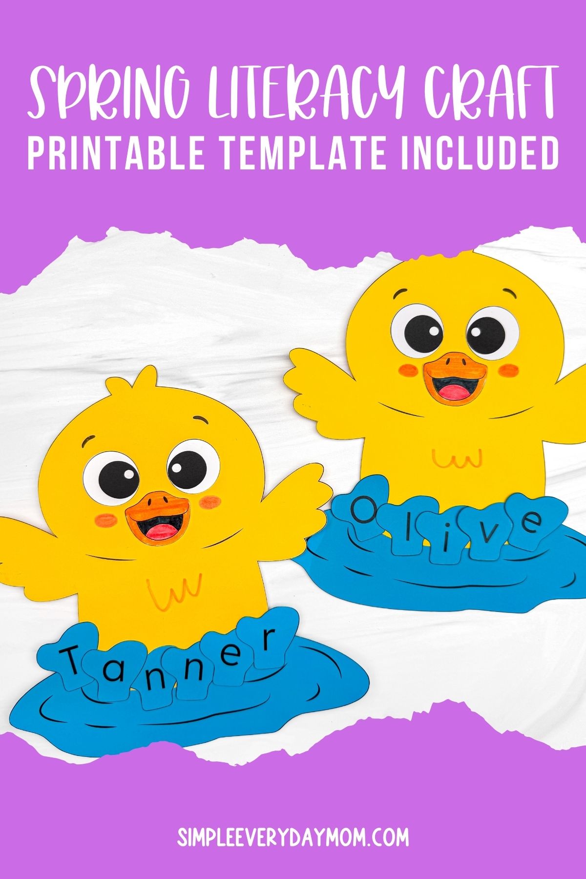 Duck Name Craft for Kids [Free PDF Template]