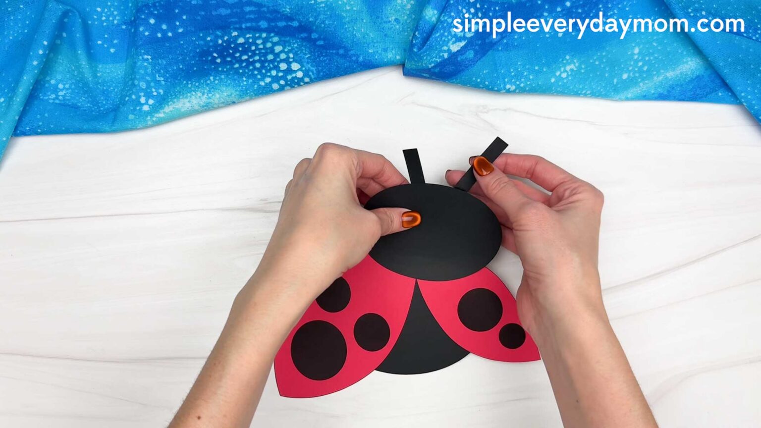 Ladybug Paper Craft for Kids [Free PDF Template]
