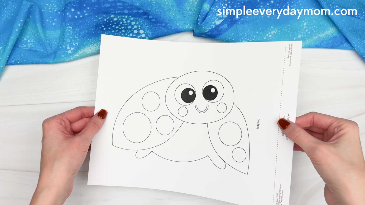 Ladybug Paper Craft for Kids [Free PDF Template]