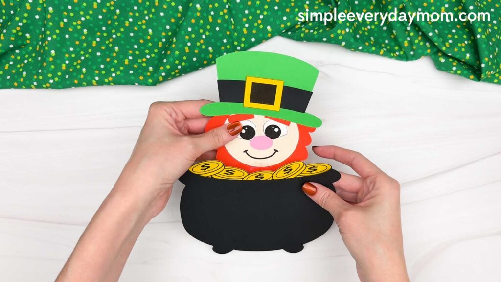 Leprechaun in a Pot of Gold Craft for Kids [Free PDF Template]