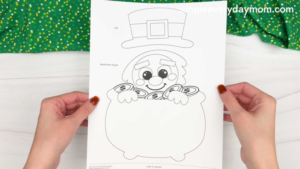 Leprechaun in a Pot of Gold Craft for Kids [Free PDF Template]